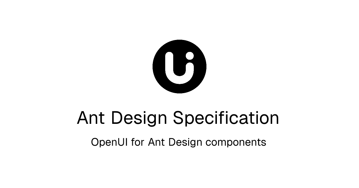 Ant Design Specification | OpenUI